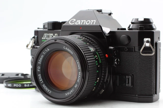 [MENTHE] PROGRAMME CANON AE-1 Noir 35 mm SLR Nouvel objectif FD 50 mm F1.4... EUR 290,08 ...