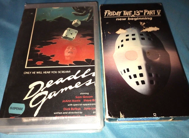 DEADLY GAMES CUTBOX (VHS) Friday the 13th Rare Horror 1980's Lot ...