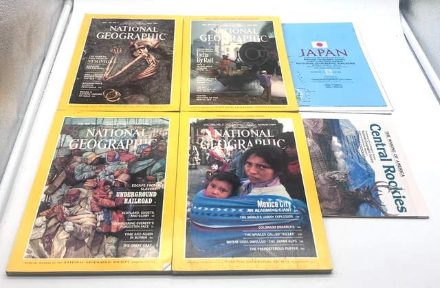 VINTAGE 1984 NATIONAL Geographic Magazine Complete Lot of 12 Plus All 6 ...