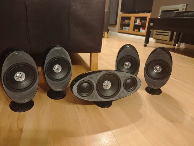 KEF HOME THEATRE KHT 3001SE Surround Sound Speaker Set inc centre ...