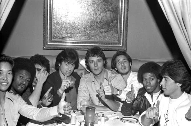 CHRIS MULKEY PICTURED cast mates Peter Kwong Hsehimu Michael Tucci- Old ...