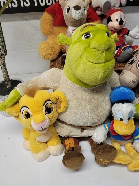 DISNEY SHREK MICKEY mouse donald winnie the pooh other plush lot ...