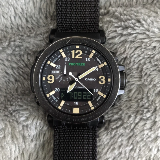 CASIO PRO TREK PRG-600 Safari Triple Sensor Rare G-Shock Mudmaster ...