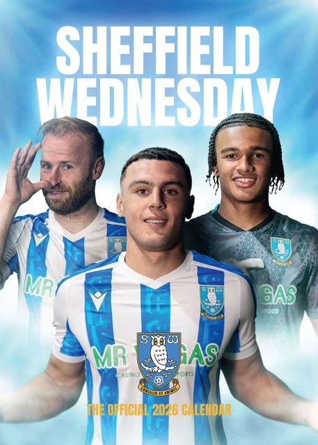 Sheffield Wednesday Official 2026 A3 Wall Calendar 13 99 Picclick Uk