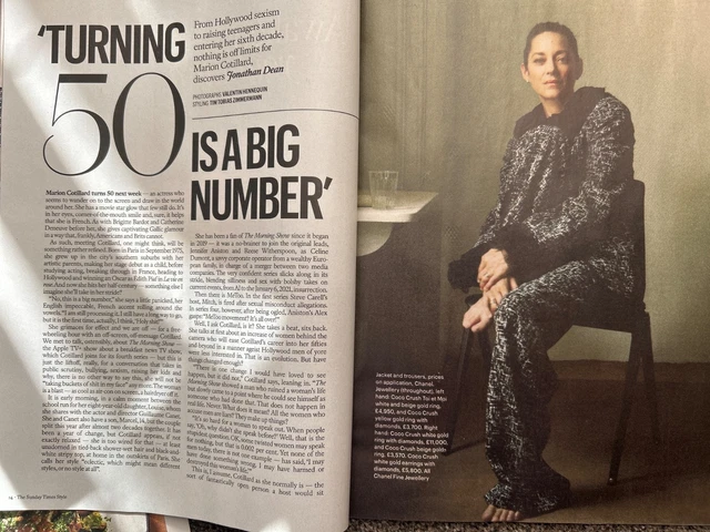 TIMES STYLE MAGAZINE , Marion Cotillard, September 2025 J £4.90 ...