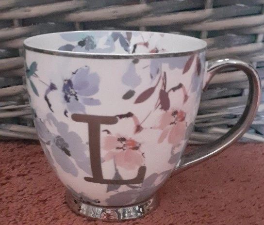 NEW, FOX AND IVY TESCO CHINA ALPHABET MUG 'L' FLORAL £5.91 - PicClick UK