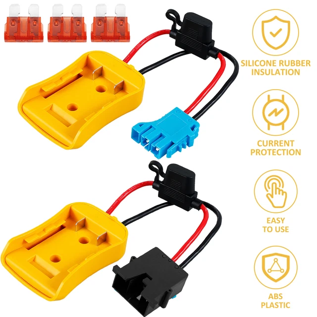 POWER WHEELS ADAPTER Compatible w/ DCB182 DCB183 DCB184 Lightweight 20V ...
