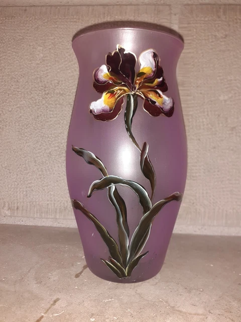 VASE ANCIEN VERRE émaillé Art Nouveau décor de Fleurs Signé LEGRAS ? EUR 175,00 - PicClick FR