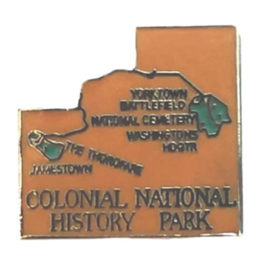 NATIONAL HISTORICAL PARK Pins Colonial National Park Map Pin Travel ...