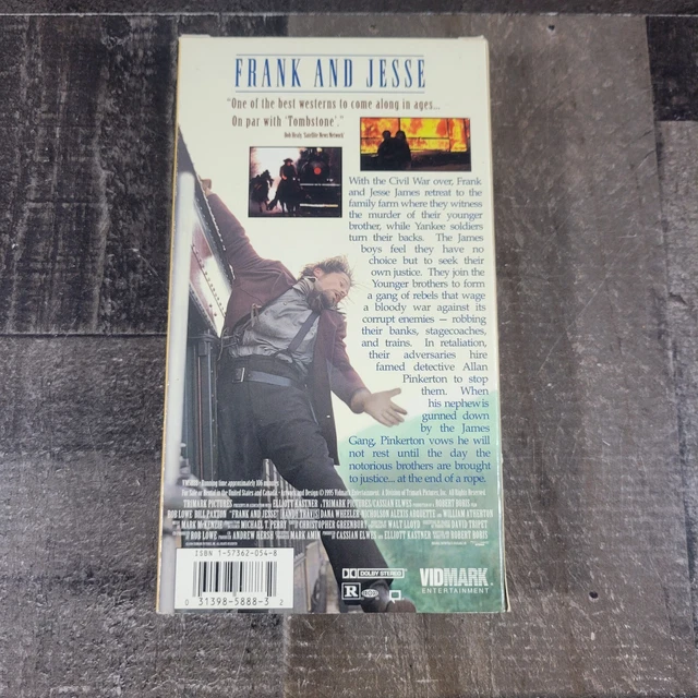 FRANK AND JESSE (1995) - VHS - Western - Rob Lowe - Bill Paxton - Randy ...