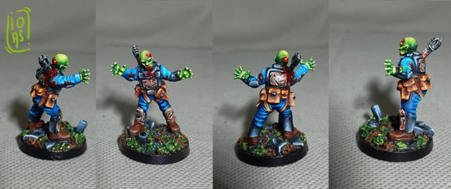 ZOMBIE TABLETOP MINIATURE DnD Sci-Fi RPG Warhammer 40k Stargrave 28mm 1 ...