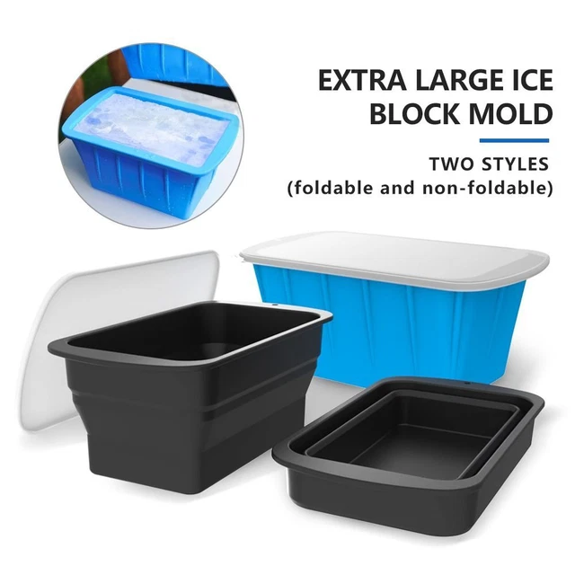 ICE BATH LARGE Ice Grid Mould Extra Large Silicone Ice Box Ice Block ...