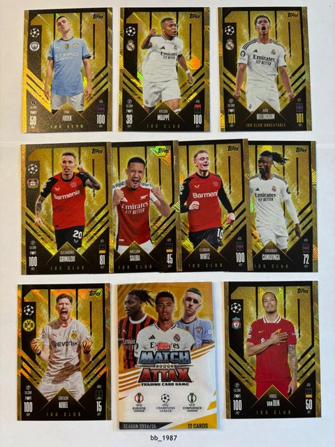 TOPPS - UEFA CL Match Attax 2024/2025 (24/25) - 100 Club Foil ...