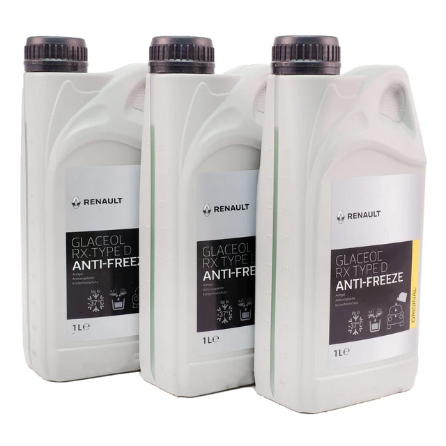 PARAGELO RADIATORE RENAULT concentrato 3L Glaceol RX Type D verde 3x ...