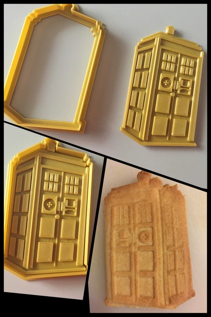 TARDIS DOCTOR WHO 3D Printed Cookie Cutter Stamp Baking Biscuit Shape ...