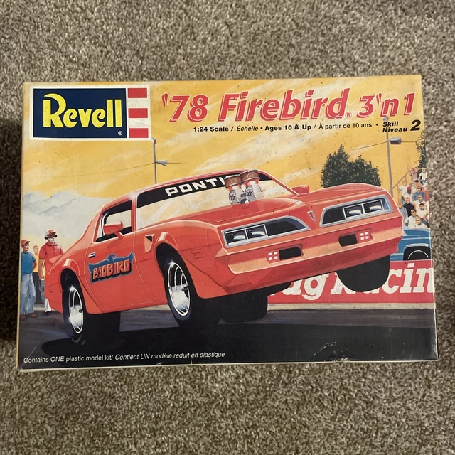 REVELL 1978 FIREBIRD 3-in-1 1:24 Scale Model Kit 85-2343 Open Box ...