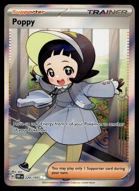 POPPY 220 /197 Full Art Obsidian Flames Pokemon Card EUR 4,48 - PicClick IT