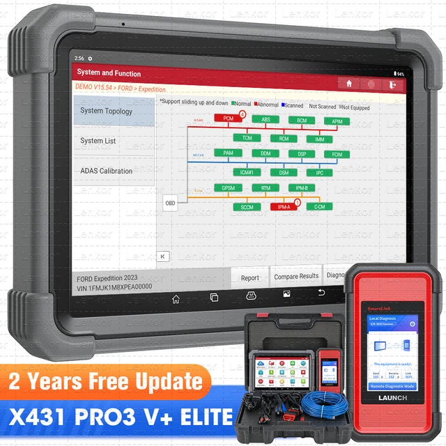 LAUNCH X431 PRO3S V+ 5.0 ELITE PRO5 Car Diagnostic Tool J2534 ...