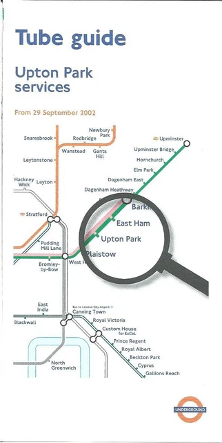 LONDON UNDERGROUND TUBE Map & Guide - Upton Park 29 Sep 2002 Excellent ...
