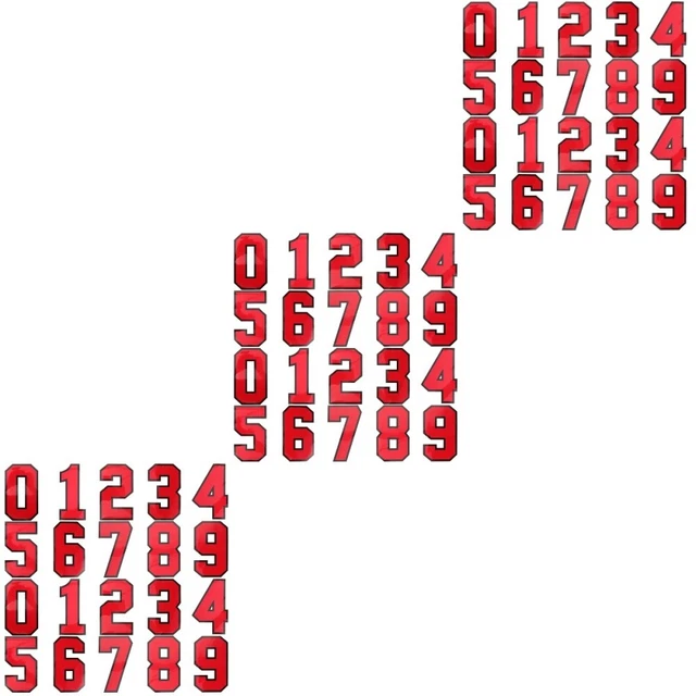 3 COUNT JERSEY Number Patches Embroidered Decorative Sewing Numbers £34 ...
