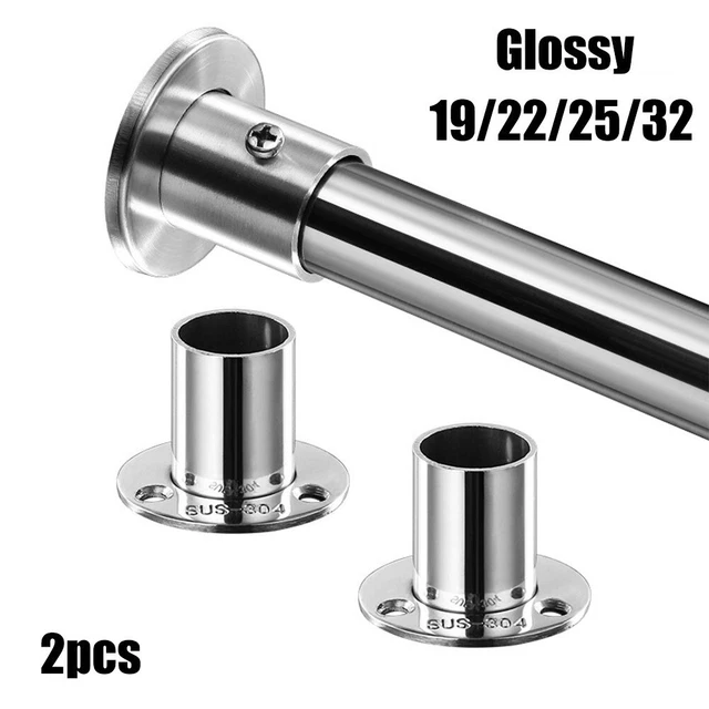 2 PI CES SUPPORT de garde-robe en acier avec tige de rail bride parfait ...