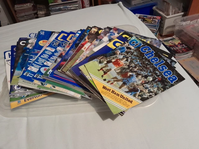 CHELSEA HOME FOOTBALL Programmes (Various) 35 + all listed. £9.50 ...