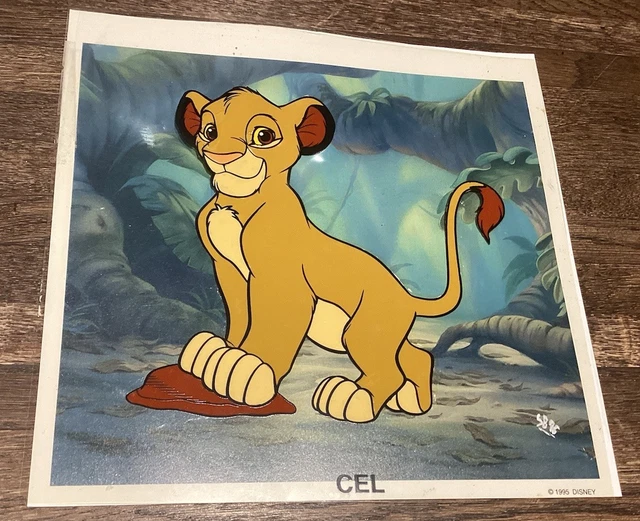 DISNEY 1995 THE LION KING Simba Animation Cel With Background Official ...