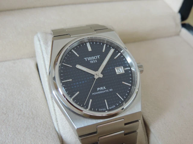 TISSOT PRX POWERMATIC 80 - Ref T137407A - blu ZB - nastro in acciaio ...