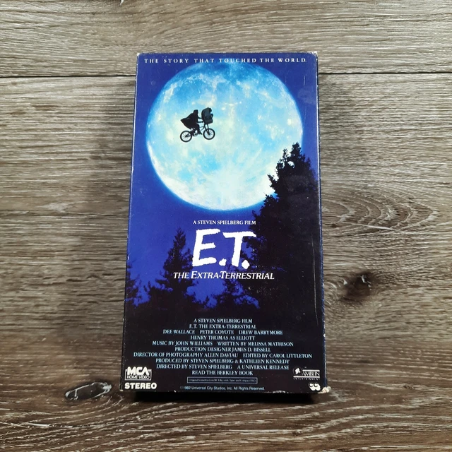 E.T. ET THE Extra Terrestrial VHS 1988 Rare Green and Black Tape ...