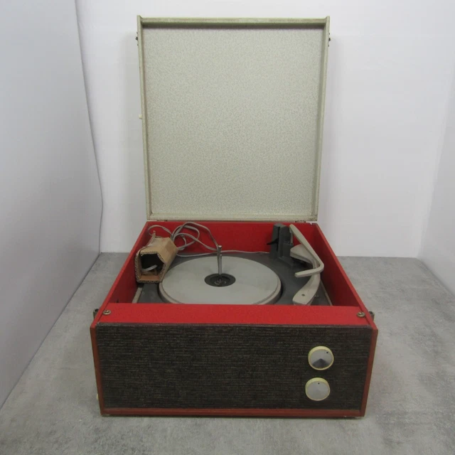 VINTAGE BSR MONARCH Record player Turntable Red faulty Spares and ...