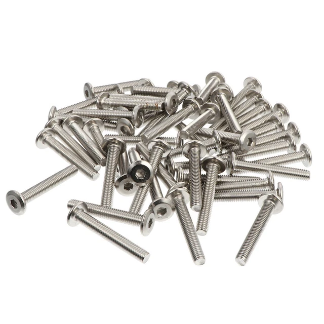 50 PCS THREADED Bolt Barrel Cabinet Screws Socket Head Cap Hexagon £14. ...
