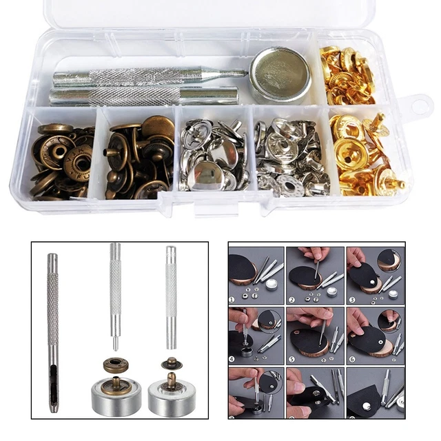 KIT COMPLET BOUTON métallique avec boîte à outils compacte offre ...