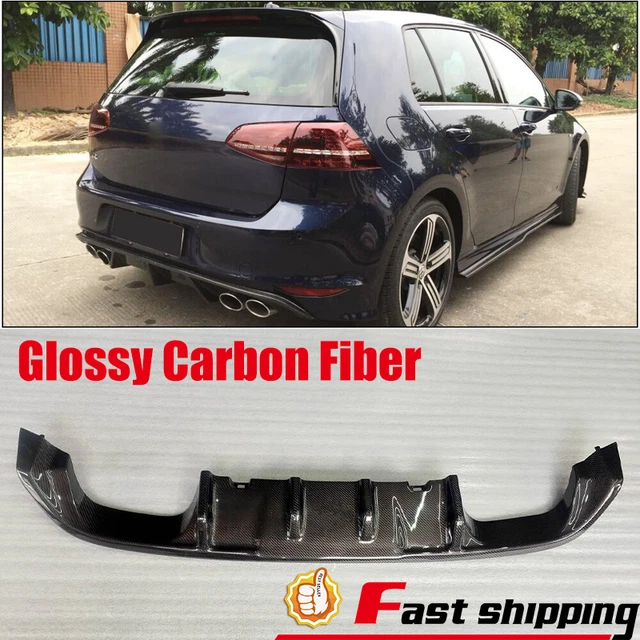 FOR VOLKSWAGEN VW GOLF 7 VII MK7 R R-LINE 13-17 Carbon Rear Bumper ...