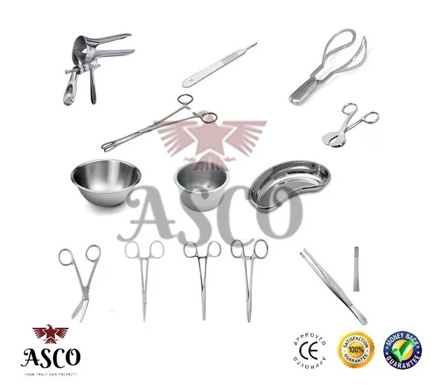 BASIC DELIVERY SET Gynecology Surgical Instruments Set Medical Cesarean ...