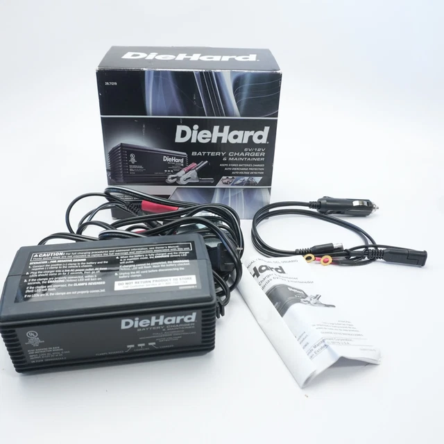 DIEHARD 6V / 12V Battery Charger Maintainer Float Mode Monitoring Model ...
