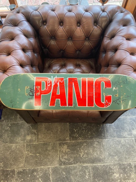 RARE VINTAGE OG WALL HANGER PANIC 1990’s SKATEBOARD DECK - SIGNED BY ...