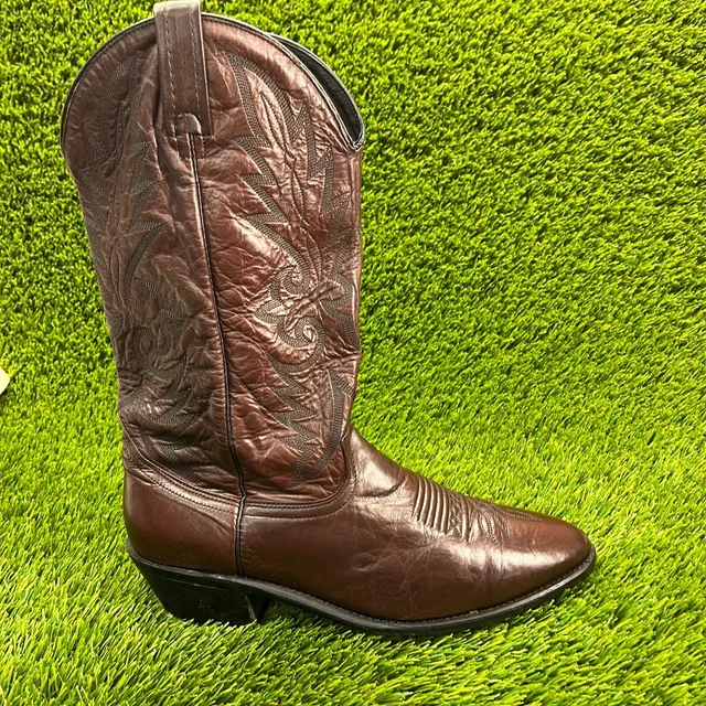 DAN POST COWBOY Mens Size 10.5D Brown Classic Outdoor Leather Western ...