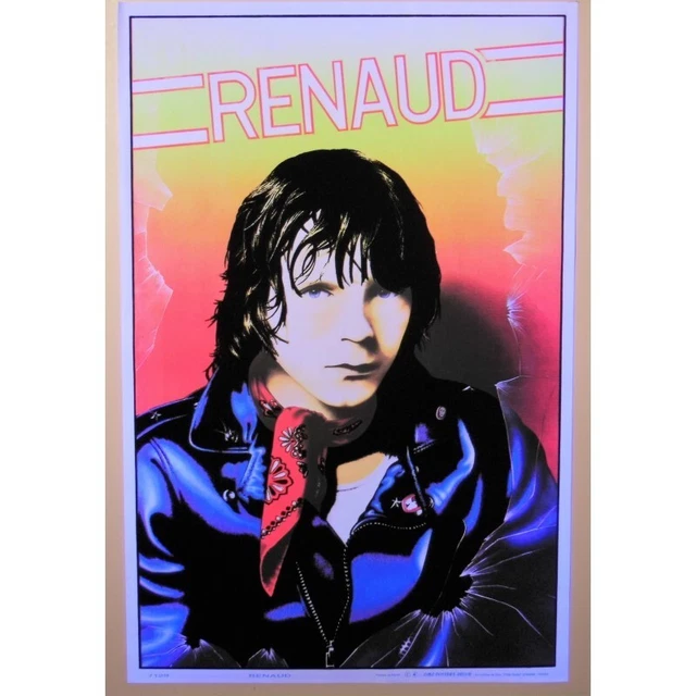 RARE RENAUD POSTER relief velours fluorescent neuf 90x60cm cadeau noel ? EUR 35,00 - PicClick FR