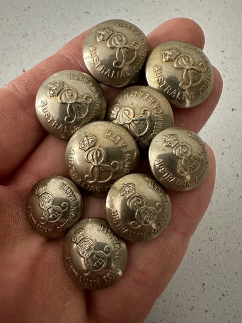 PRE WW1 BOER War Australian Army Uniform Buttons UK Made Gaunt London ...