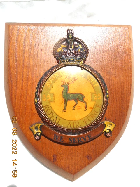 RAF/ ROYAL AIR Force 25 Squadron Vintage Wall Plaque/ Crest /Shield ...