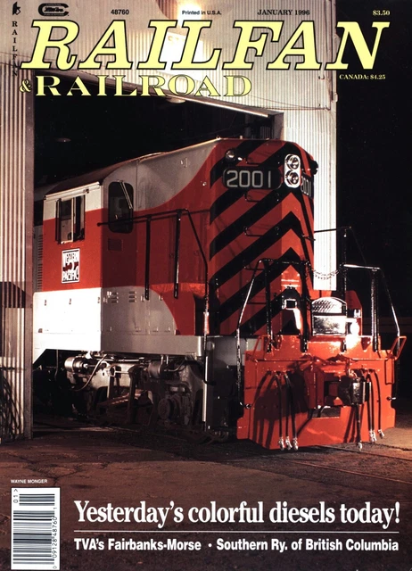 RAILFAN & RAILROAD Magazine January 1996 Fairbanks-Morse Roadswitcher £6.59 - PicClick UK