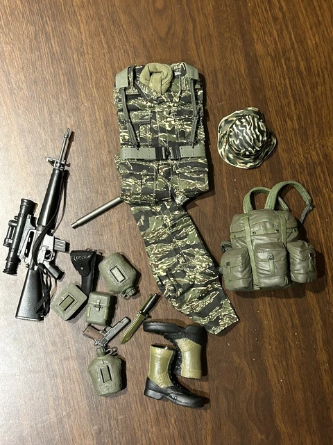 GI JOE GREEN Beret Vietnam War Special Forces LRRP Jungle Fighter Navy ...