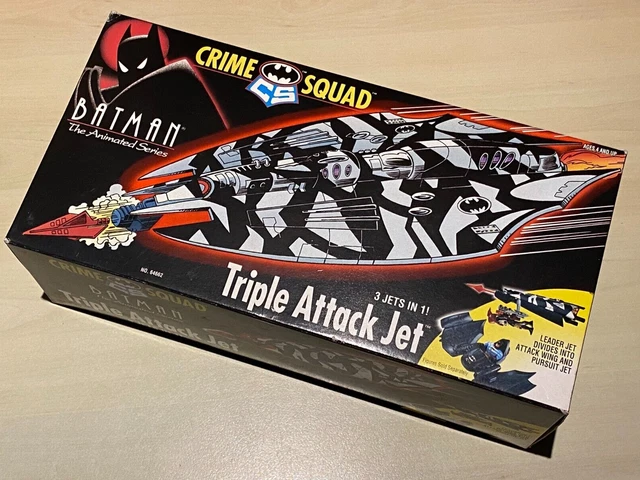 BATMAN THE ANIMATED Series Crime Squad TRIPLE ATTACK JET Kenner 1995 ...