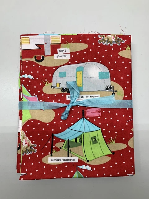 GLAMPING MARY JANE Moda Tents Trailers Circling The Wagons Fabric 4 ...