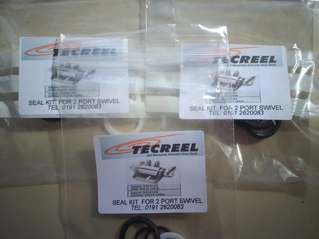 TECREEL HYDRAULIC 2 Port Swivel Block Seal Kit 0A50194 Oa50193 £29.77 ...