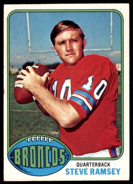 1976 TOPPS STEVE Ramsey Football Card Denver Broncos #156 $5.00 - PicClick