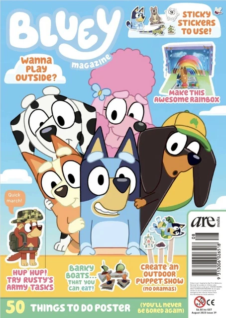 BLUEY MAGAZINE ISSUE 39, August 2023 “Outdoor Explore” Edition, Crafts ...