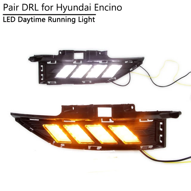 FOR HYUNDAI KONA 2018-2021 LED DRL Daytime Running Light Lamp with Turn ...