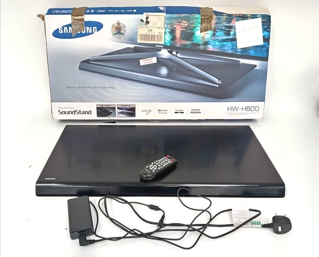 SAMSUNG HW-H600 SOUND Bar Black, with Remote Control Built In Woofers ...