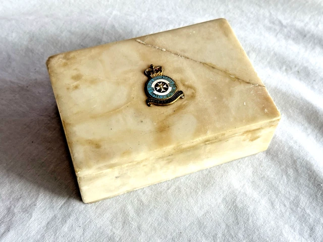 ROYAL AIR FORCE RAF No. 22 Squadron Marble Cigar Cigarette Box £192.69 ...